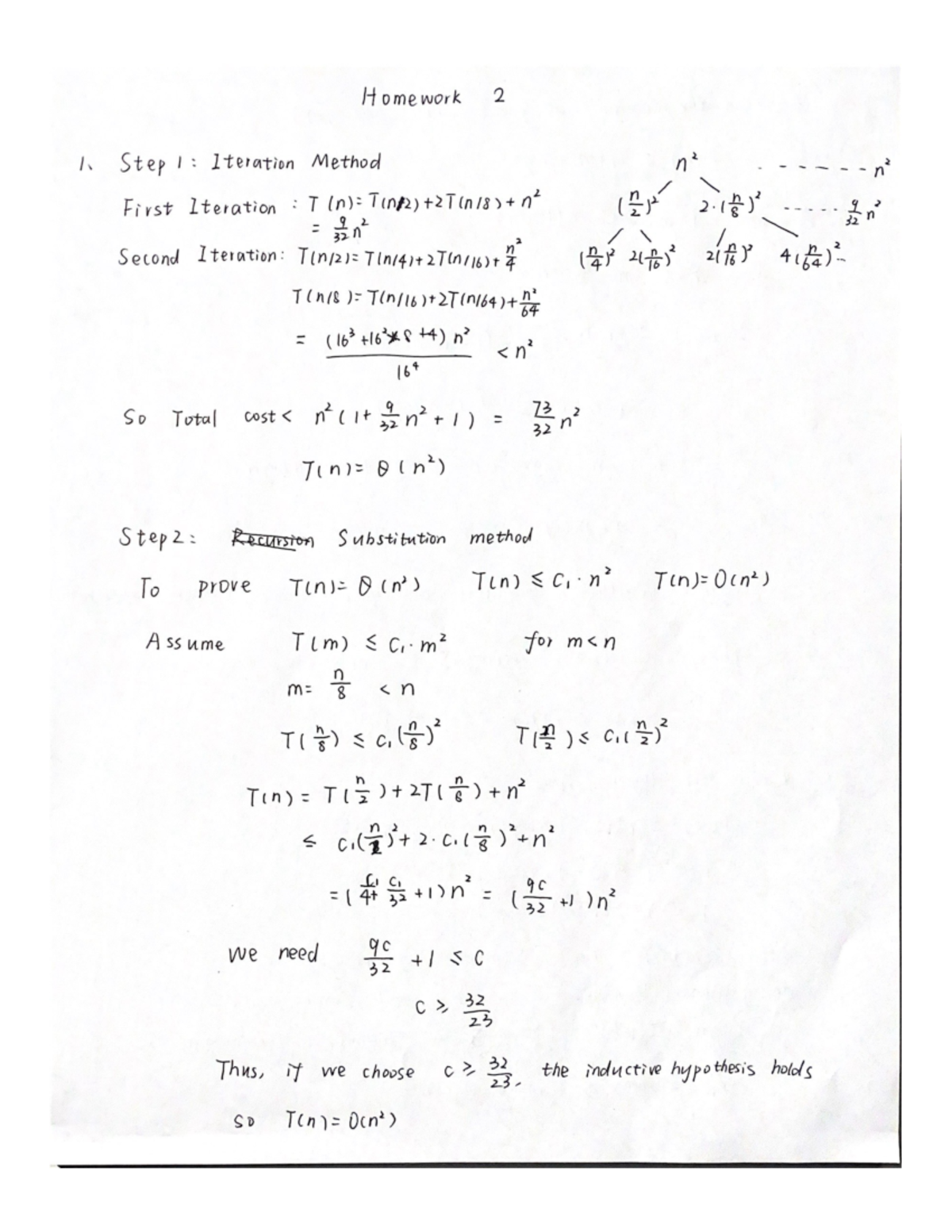 Homework 2 - hw2 - Homework 2 1. Step 1 : Iteration Method n2 n First Iteration T in Second ...