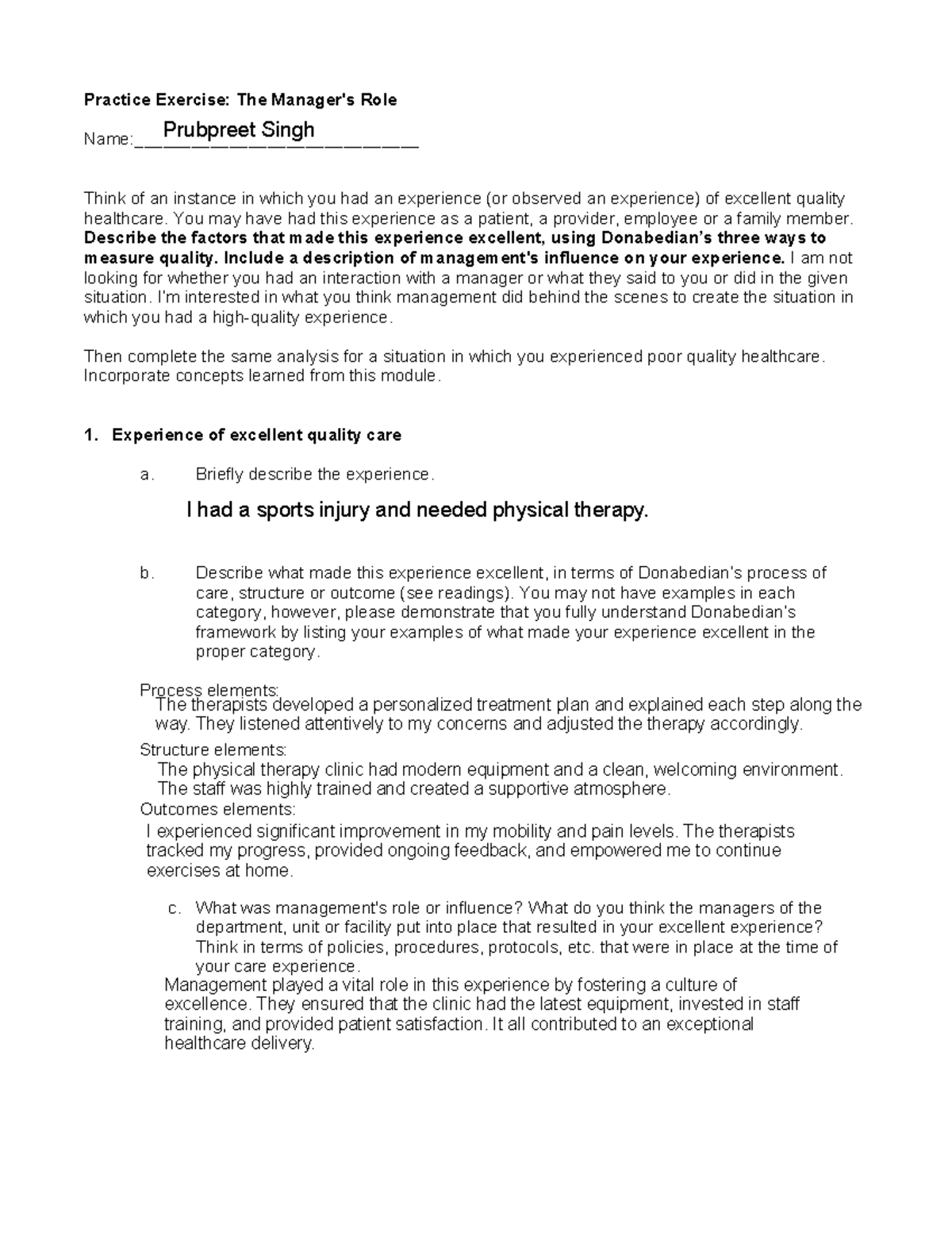 Practice Exercise- The Manager's Role-1 - Tagged - Practice Exercise ...