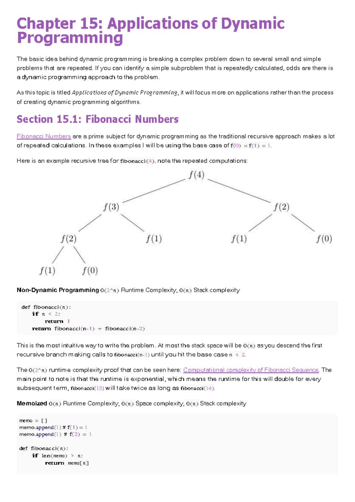 Algorithms 6 - def fibonacci(n): if n