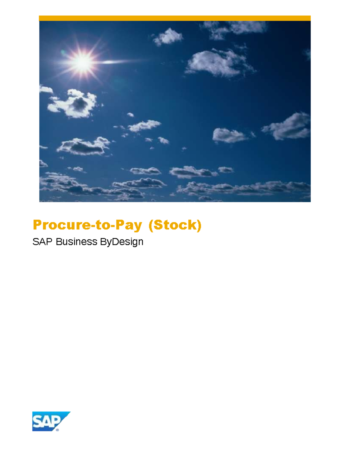 Activity 3 - Procure to Pay Stock EN US P BPP - Procure-to-Pay (Stock ...