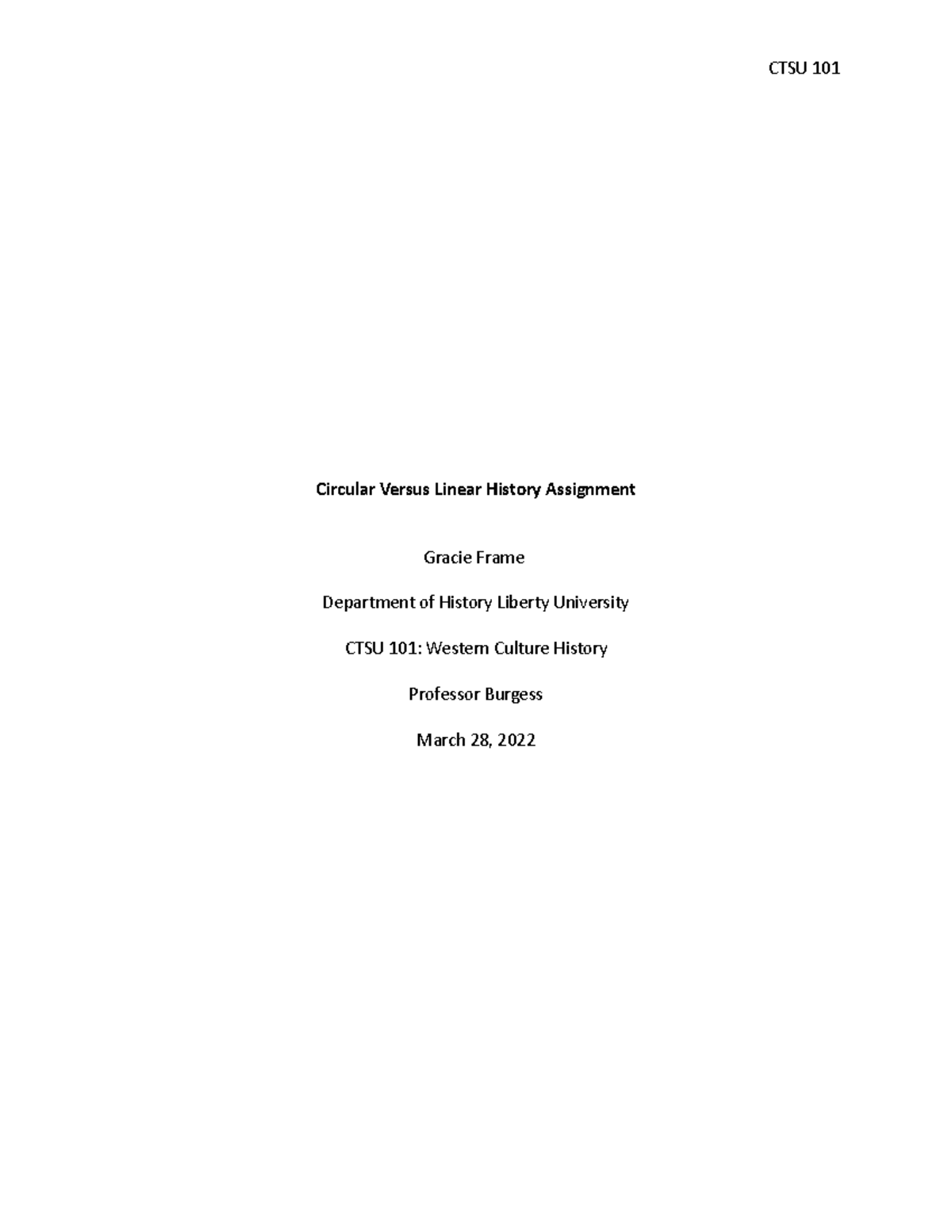 The Cyclical View of History - They believed that just like there are ...