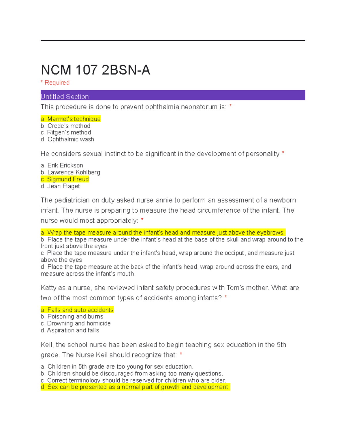 NCM-107- Finals - NCM 107 2BSN-A Required Untitled Section This ...