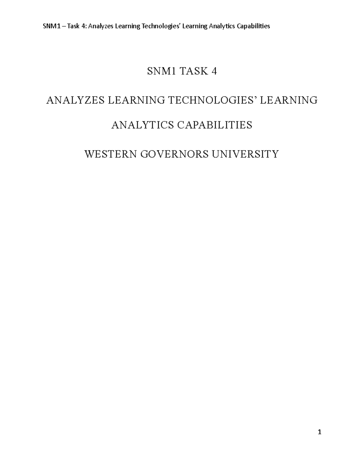 SNM1 TASK 4 - SNM1 Task 4 passed - SNM1 TASK 4 ANALYZES LEARNING ...