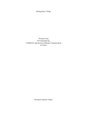 Interpersonal Movie Paper - Montgomery College Interpersonal Movie ...