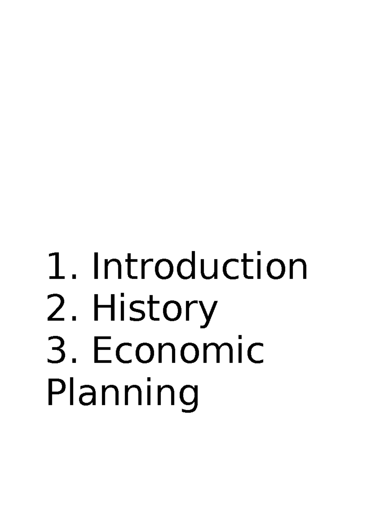 Content CONT ENT Introduction History Economic Planning Who Monitors