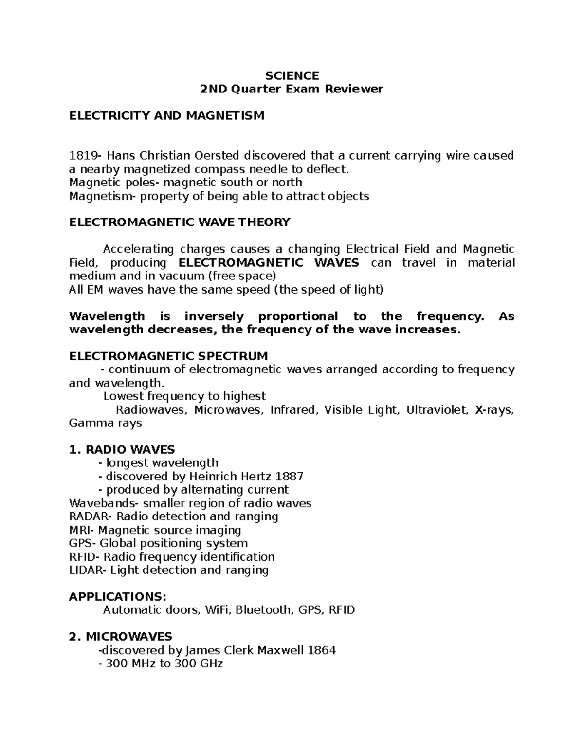 Science-10- Reviewer - oku - SCIENCE 2ND Quarter Exam Reviewer ...