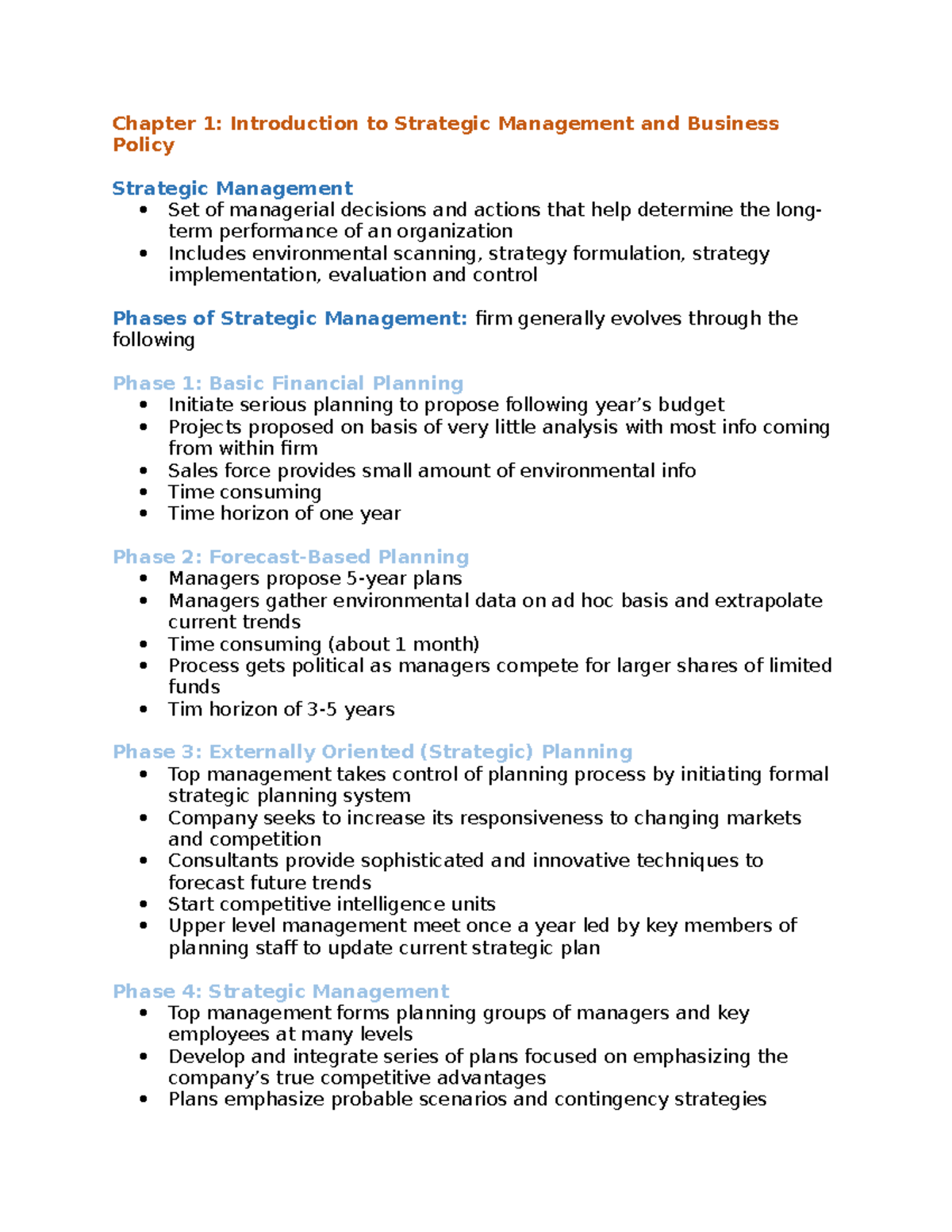 Chapter 1 - Chapter 1: Introduction to Strategic Management and ...