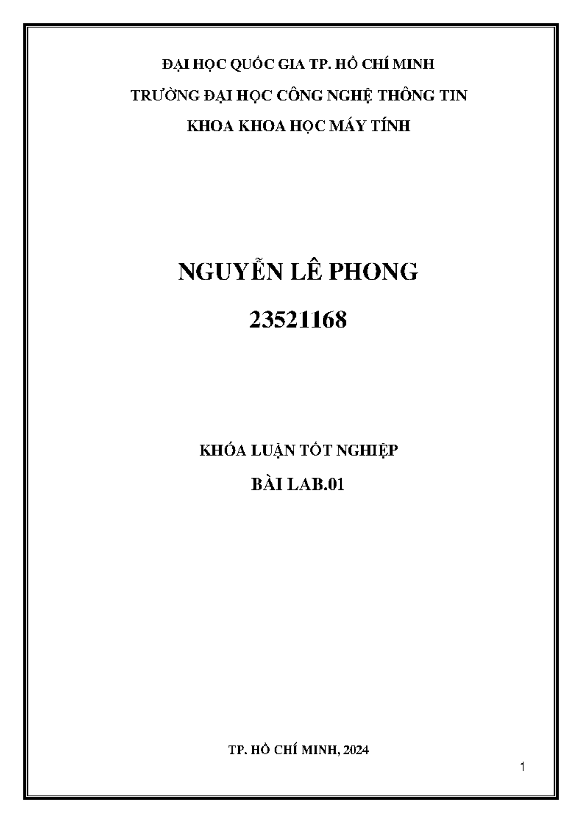 Tổ chức và cấu trúc máy tính II (IT012) - LAB02 - ĐẠI HỌC QUỐC GIA TP. HỒ CHÍ MINH TRƯỜNG ĐẠI ...