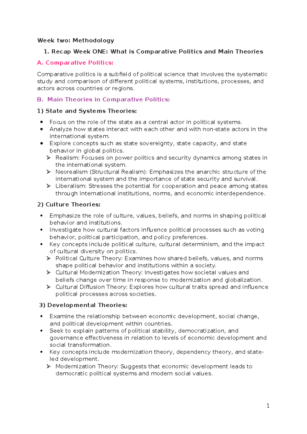 Week+two+shared+notes 478017826 - Week two: Methodology 1. Recap Week ...