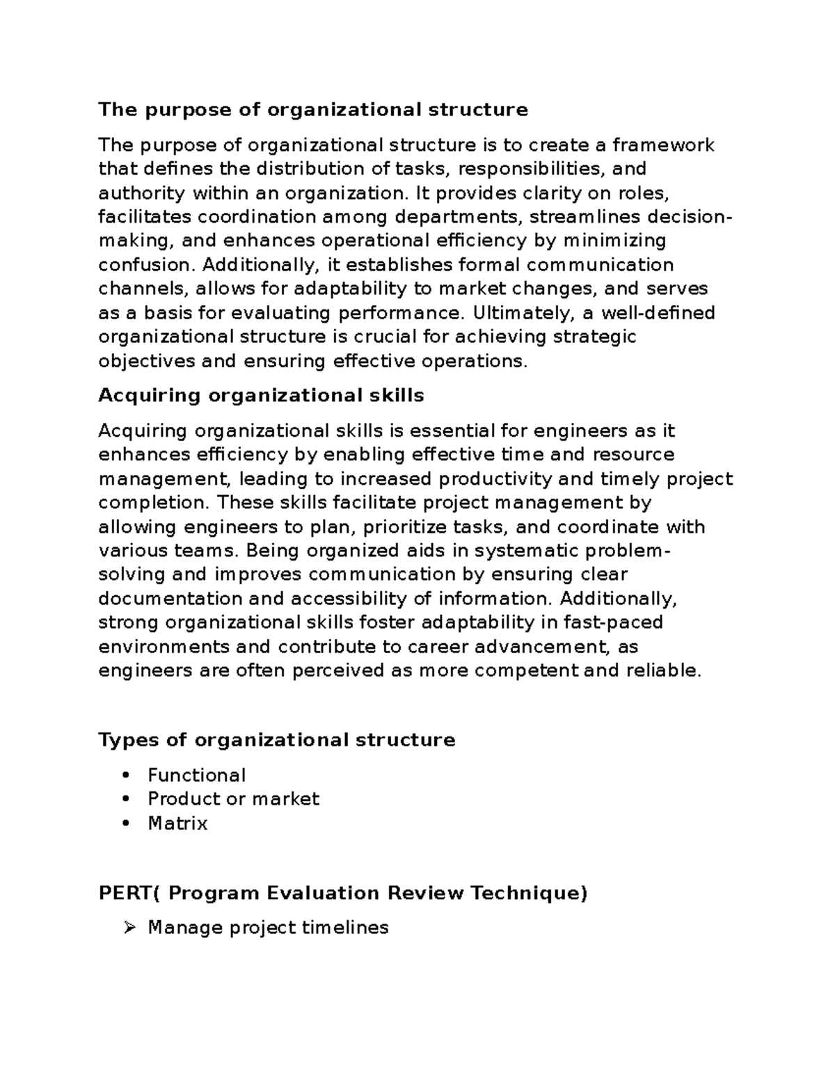 The purpose of organizational structure - It provides clarity on roles ...