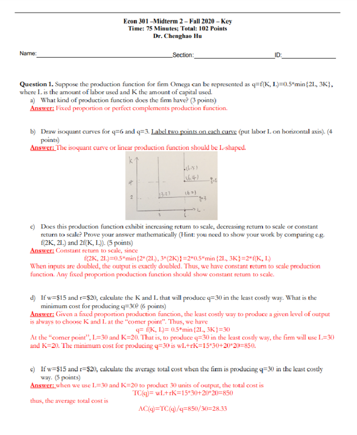ECON 301 Midterm 2 Fall 2020 Key - ECON 301 - Studocu