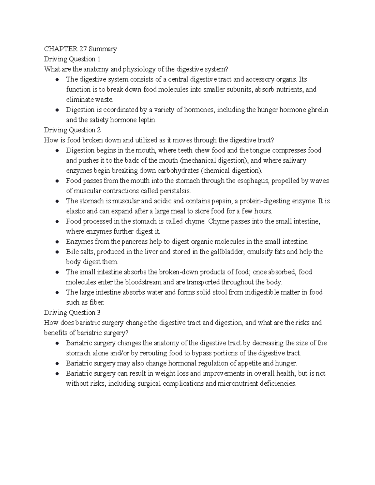 Bio 1409- Chapter 27 Summary - CHAPTER 27 Summary Driving Question 1 ...