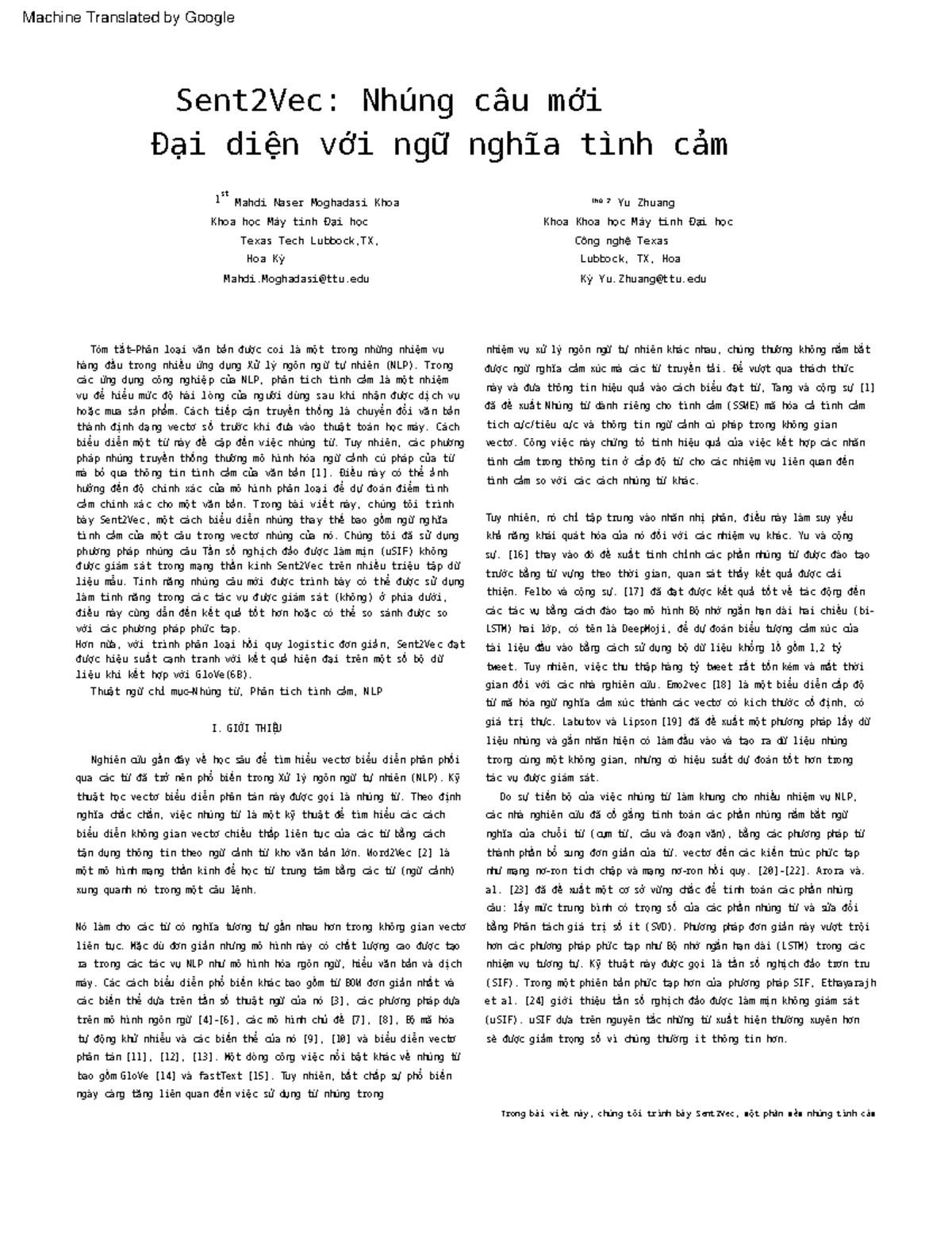 Sent2Vec A New Sentence Embedding - st Hơn nữa, với trình phân loại hồi quy logistic đơn giản ...