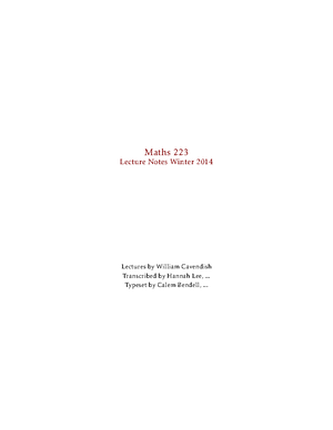 6 Lecture 6 Edits - Prof. Gabriel - MATH 223 - Studocu