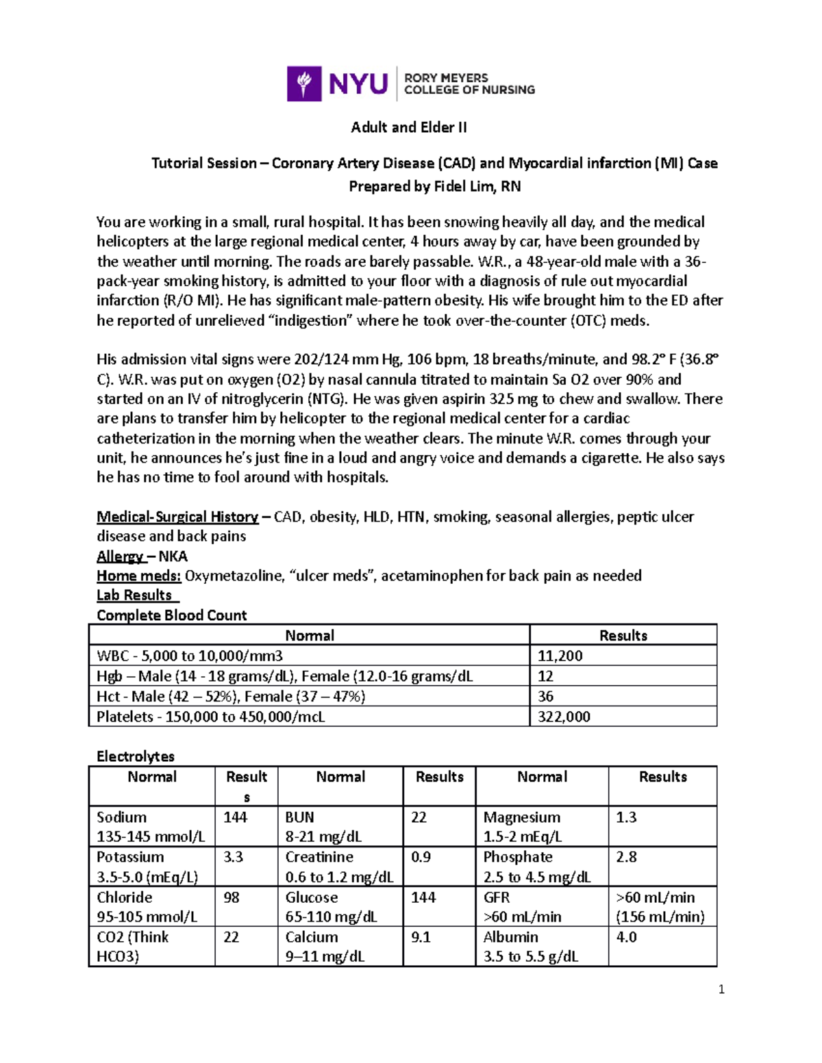 CAD MI Case Study - AE II Tutoring- Student Version - Adult and Elder ...