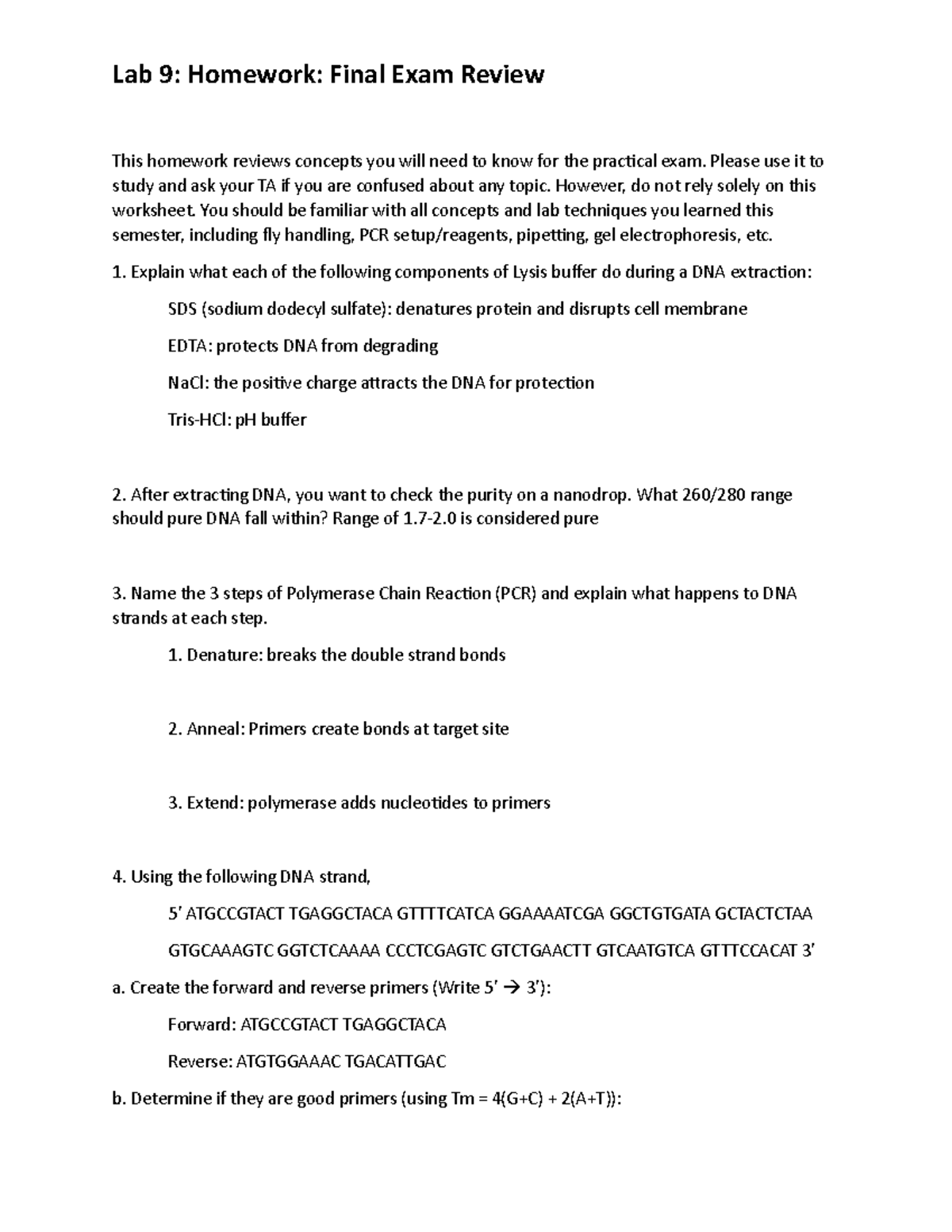 Lab 12 - Homework - Final Exam Review - This homework reviews concepts ...