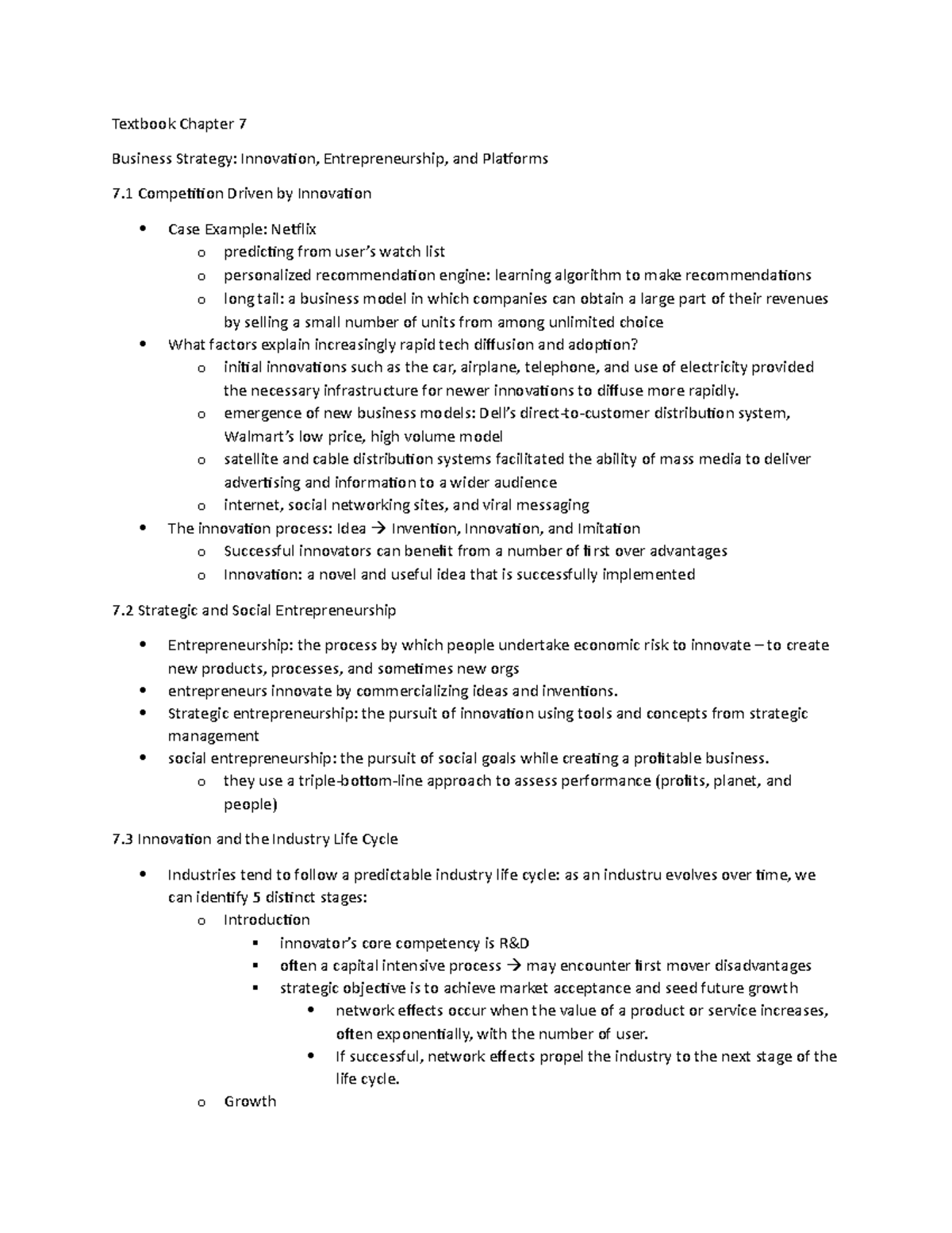 Lecture 10 - Industry Life Cycle & Technological Innovation I ...