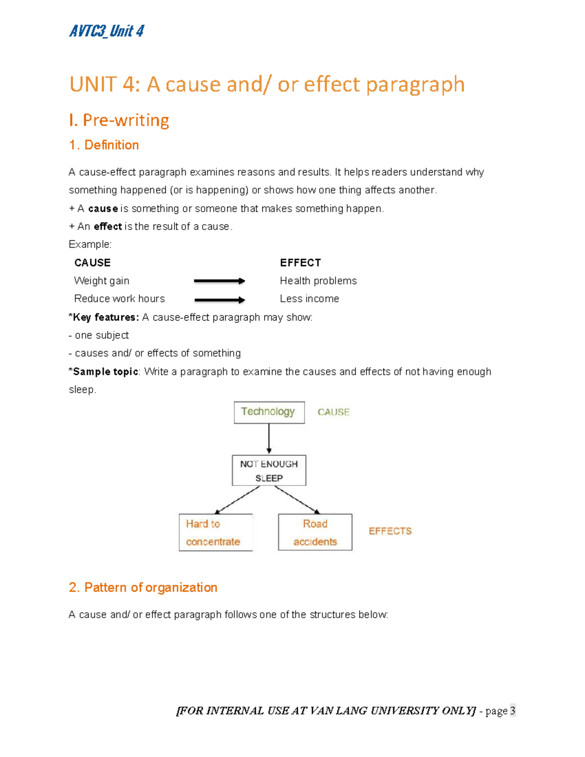 Modified AVTC3 - Unit 4 - Cause and effect paragraph-đã gộp - UNIT 4: A ...