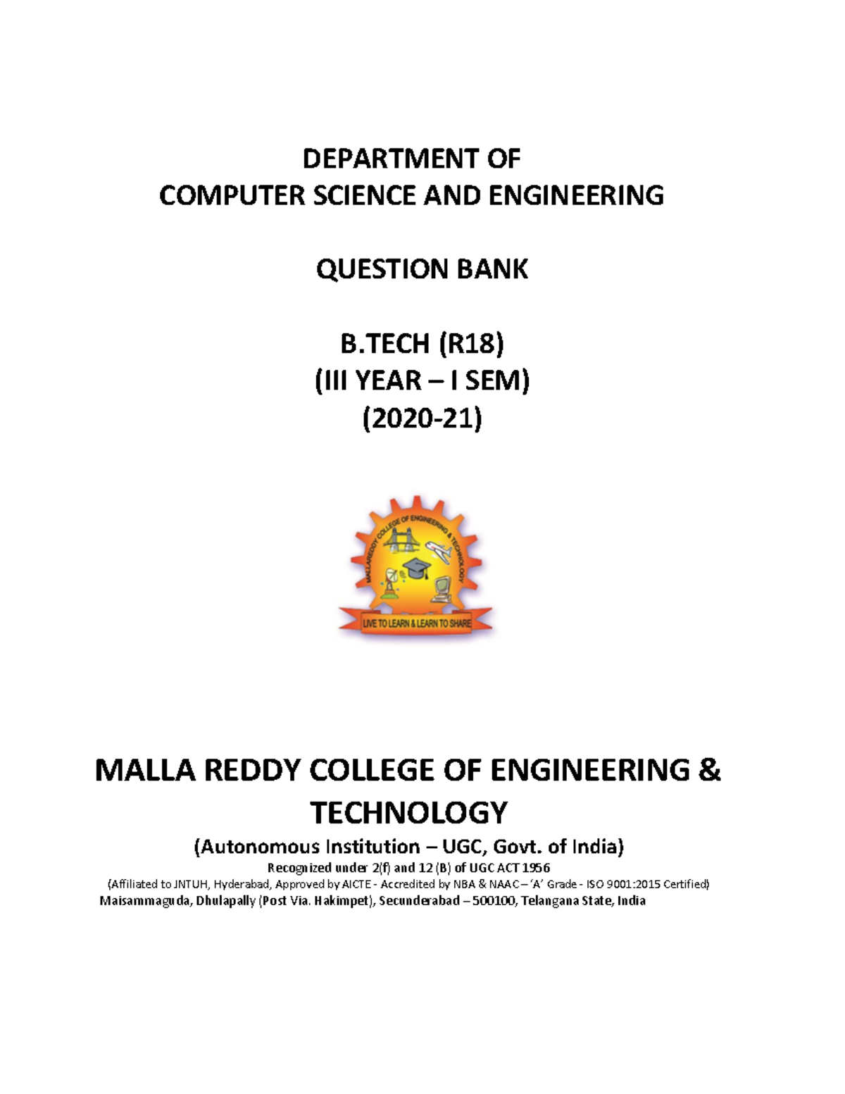 Software engineering important questions - DEPARTMENT OF COMPUTER ...