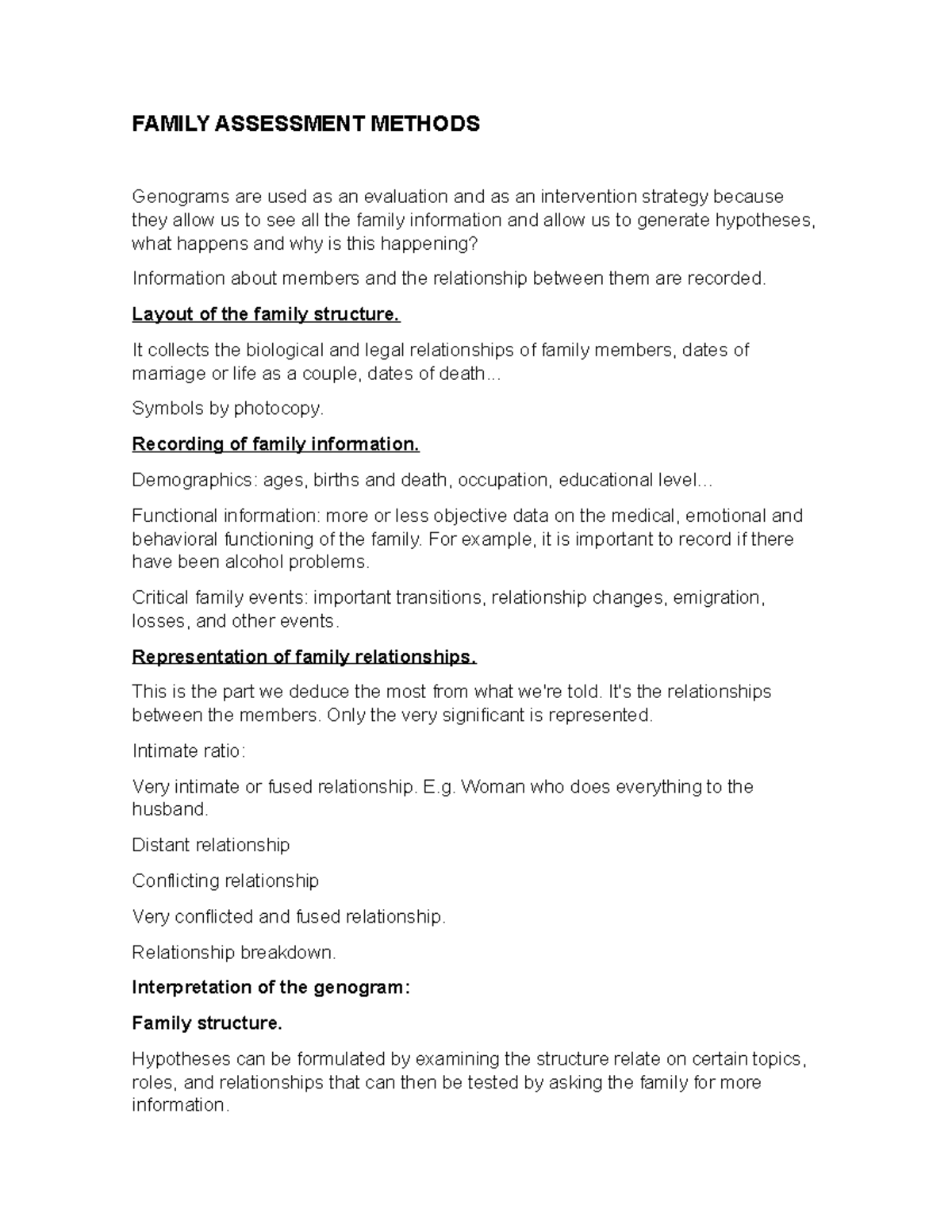 Family Assessment Methods FAMILY ASSESSMENT METHODS Genograms Are family-assessment-methods-family-assessment-methods-genograms-are