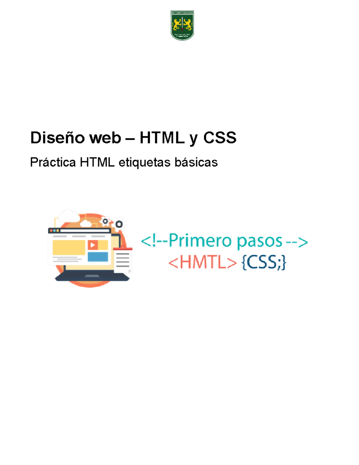 Diseño web - etiquetas básicas - Diseño web – HTML y CSS Práctica HTML ...