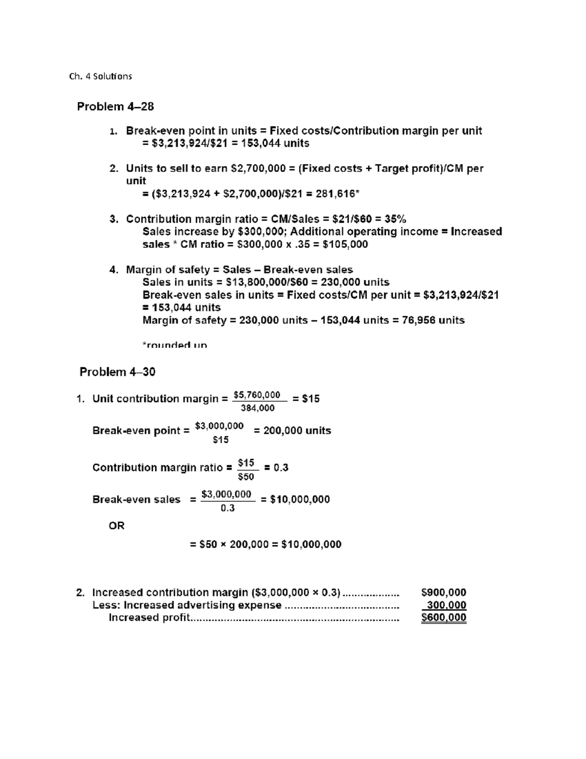 Ch. 4 Solutions, W2020 - MGM222 - Ch. 4 Solutions - Studocu