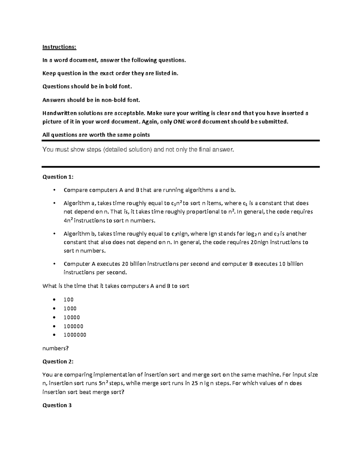 Assignment 1 Warning Tt Undefined Function 32 Instructions In A Word Document Answer The