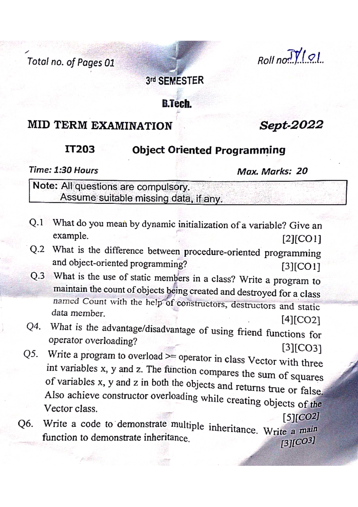 1f8dd2c26f01341 bcf18399 a1eadc8b4ae696048 IT Midsem 2022 - Object Oriented programming in C++ ...