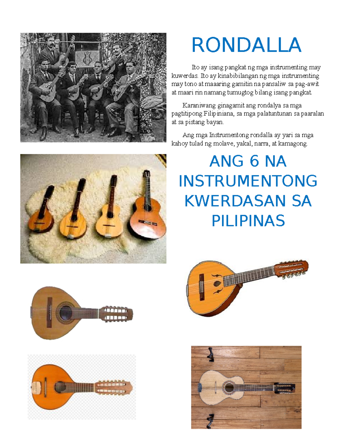 Rondall 1 - MDSNCHUSWBDSBCTY - RONDALLA Ito ay isang pangkat ng mga ...