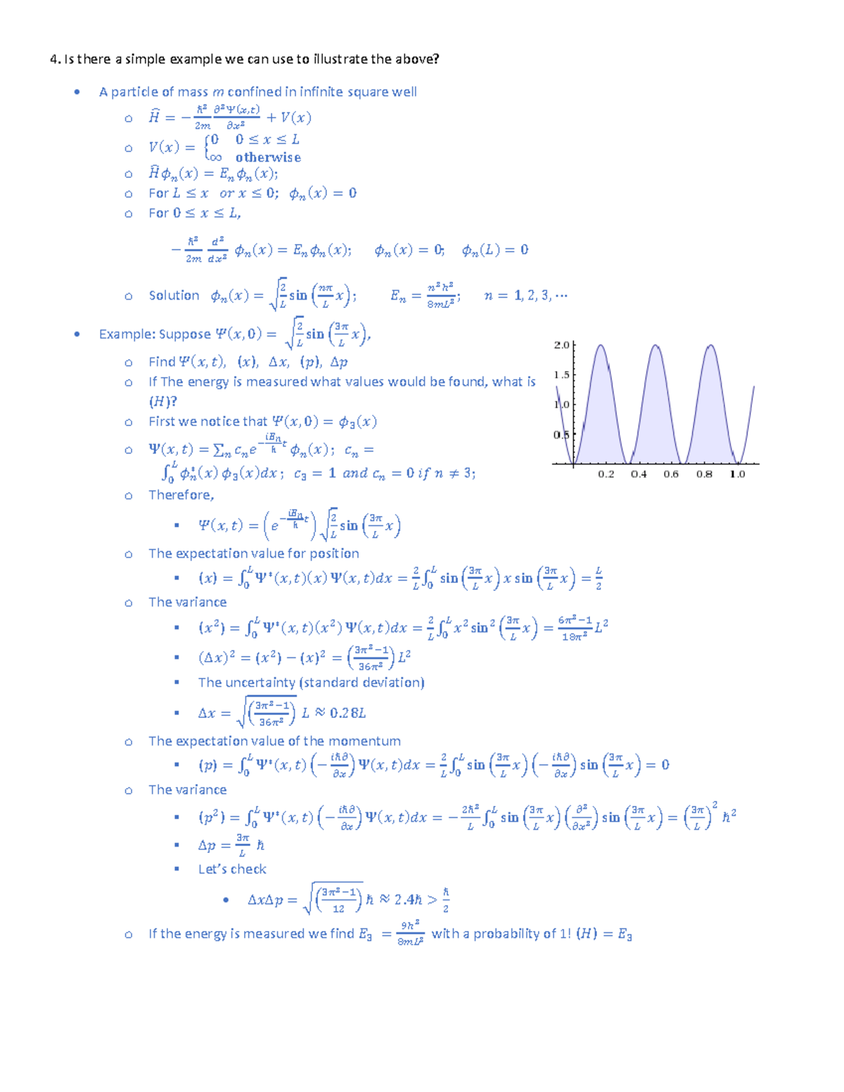 QM Review 4 - Mathematical background pages for PS405. taught by Dr Berhane. - Is there a simple ...