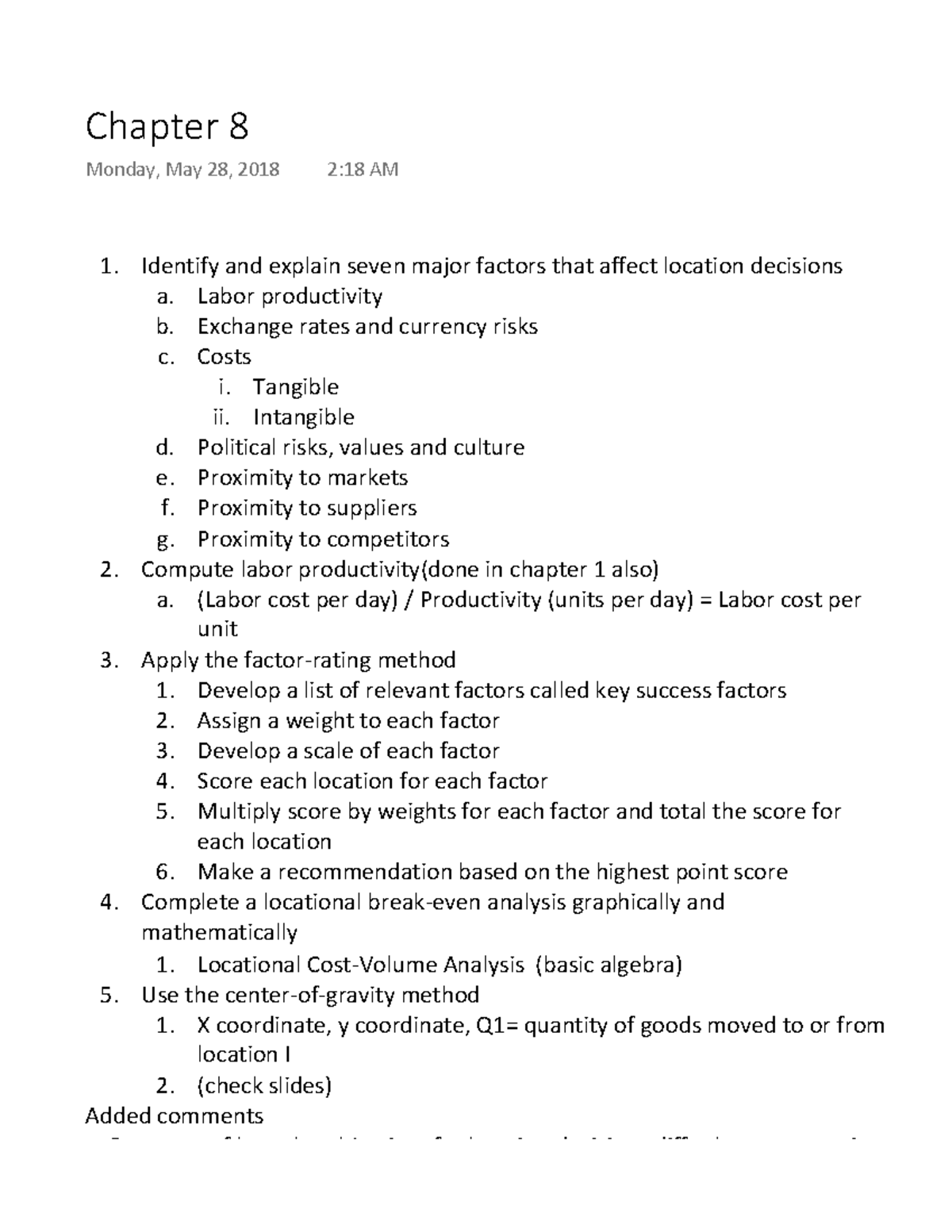Chapter 8 - Summary Principles of Operations Management - Warning: TT ...