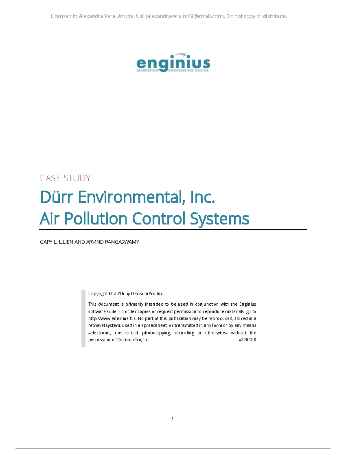 Durr case study - rfvergv - CASE STUDY Dürr Environmental, Inc. Air ...