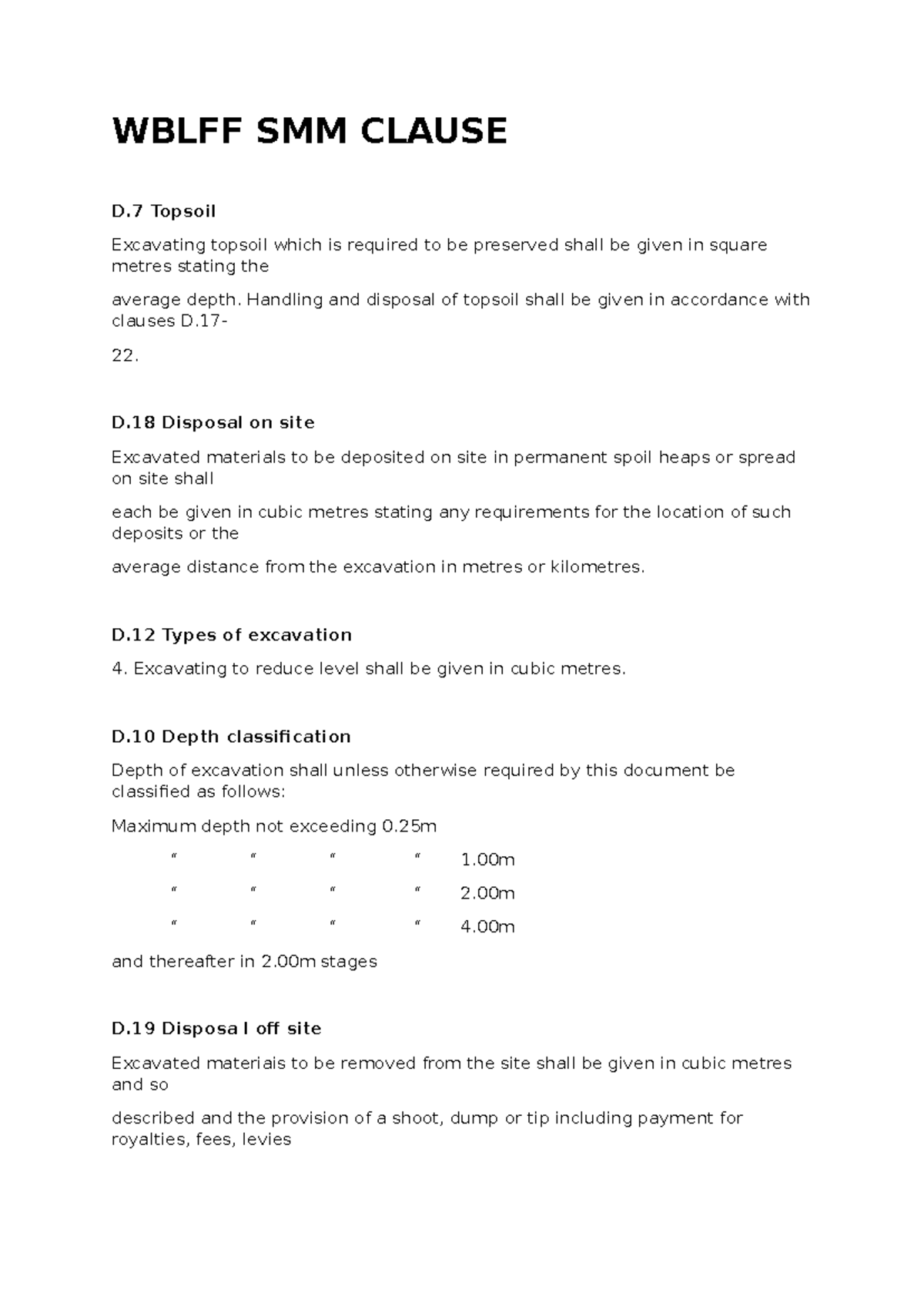 Smm wblff - Summary Measurement Technology - WBLFF SMM CLAUSE D Topsoil ...