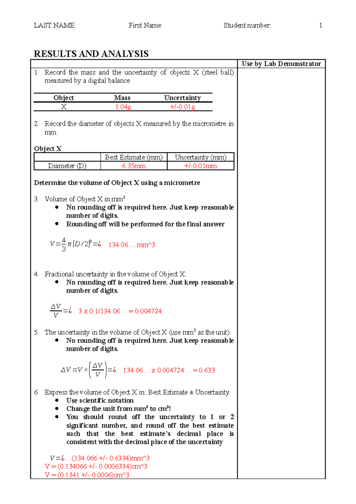 Lab Experiment 2 Reports and Answers - RESULTS AND ANALYSIS Use by Lab ...
