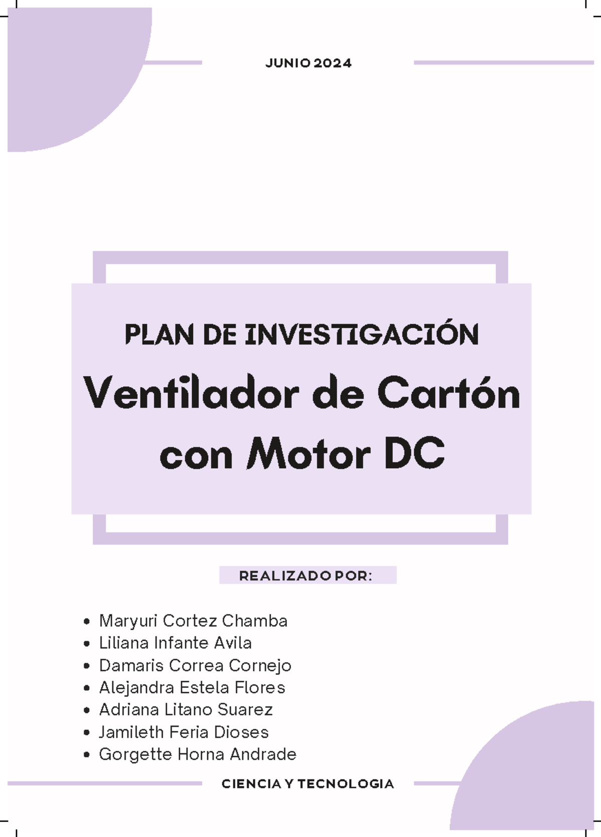 Proyecto de cyt - REALIZADO POR: Maryuri Cortez Chamba Liliana Infante ...