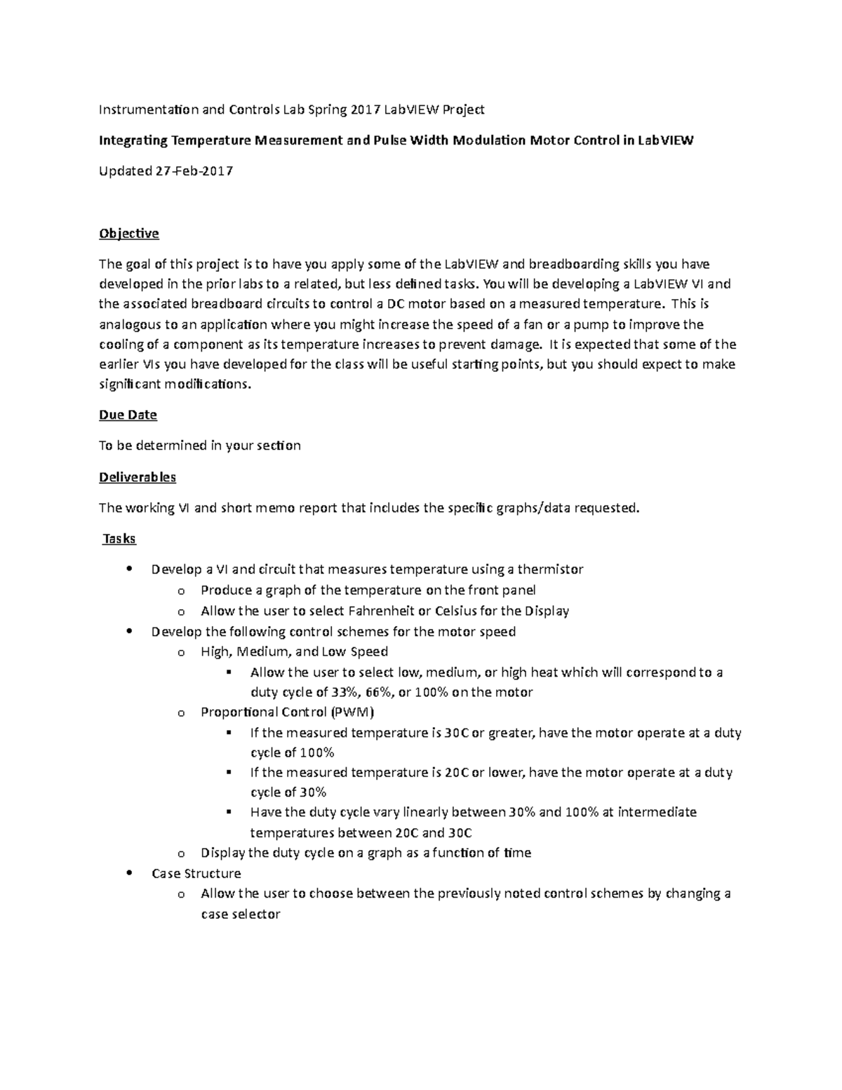 IC Lab Spring 2017 Lab VIEW Project - Instrumentation and Controls Lab ...