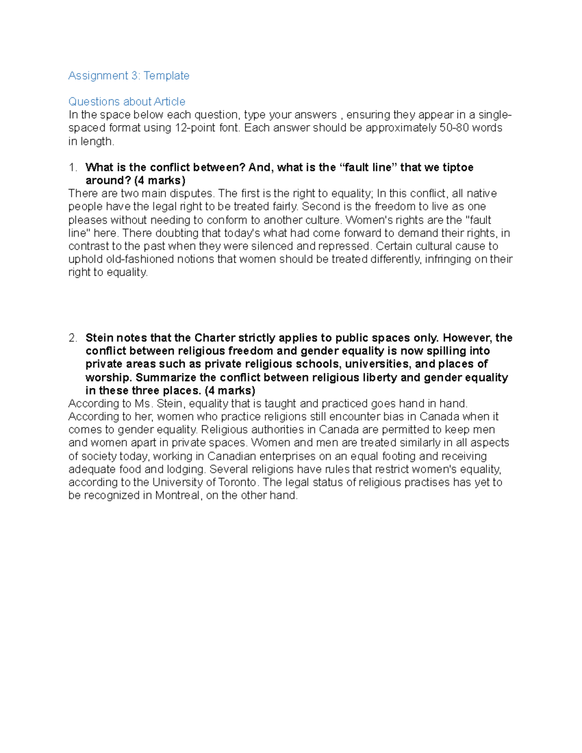 Assignment 3 template - nothing - Assignment 3: Template Questions ...