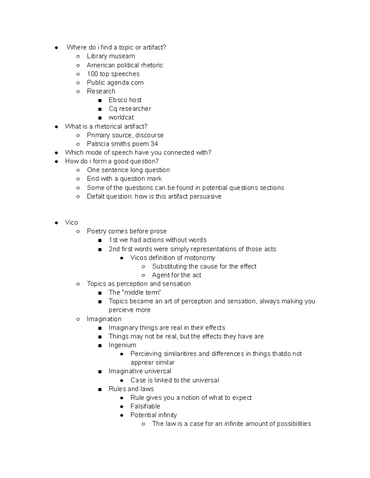 Rhetorical process recitation 2 - Where do i find a topic or artifact ...