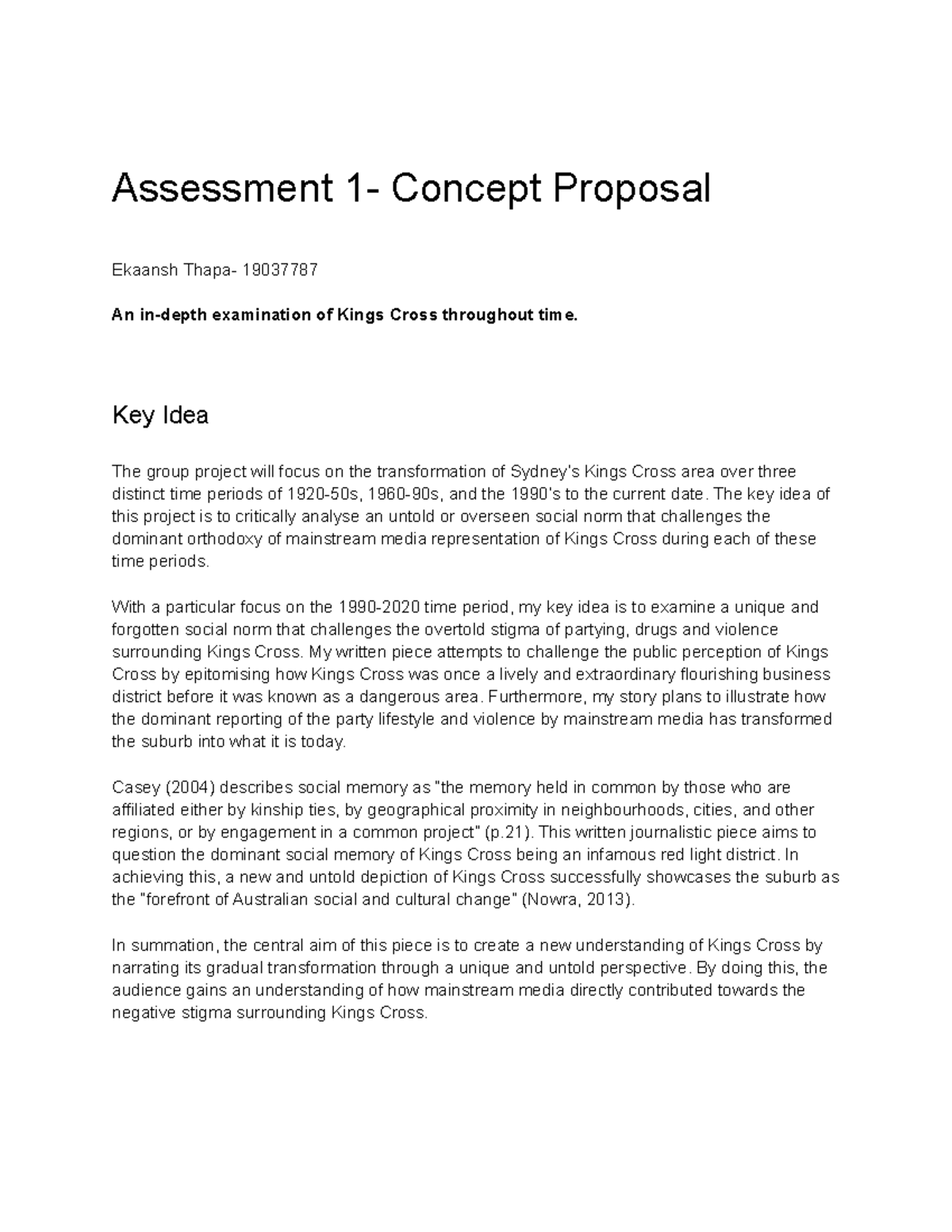 Assessment 1- Concept Proposal - Assessment 1- Concept Proposal Ekaansh ...