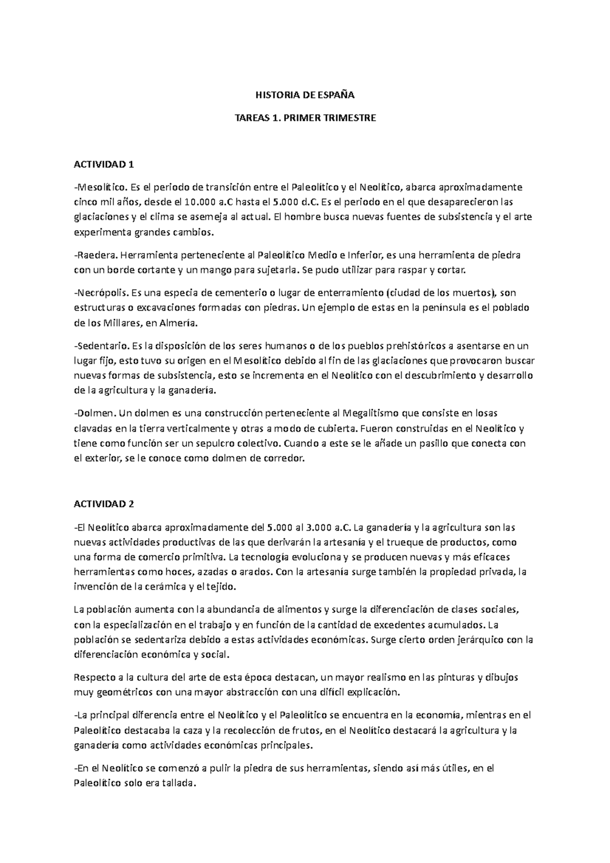 2BHA-Álvaro Rosado Romero-T1 - HISTORIA DE ESPAÑA TAREAS 1. PRIMER ...