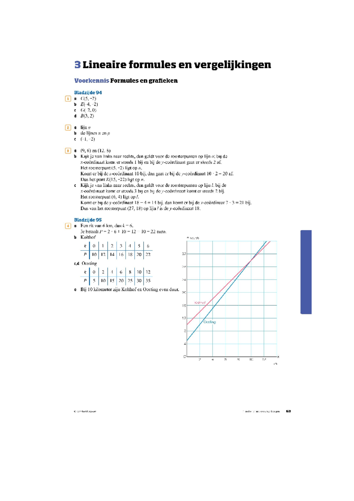 H3 lineaire formules en vergelijkingen - Wiskunde - Studeersnel