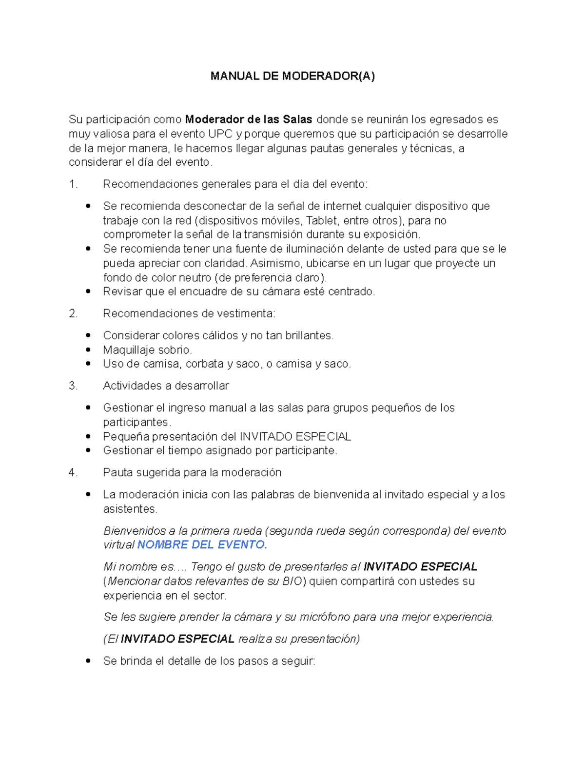 Co-host jueves 7-9 - ta ingles - MANUAL DE MODERADOR(A) Su ...