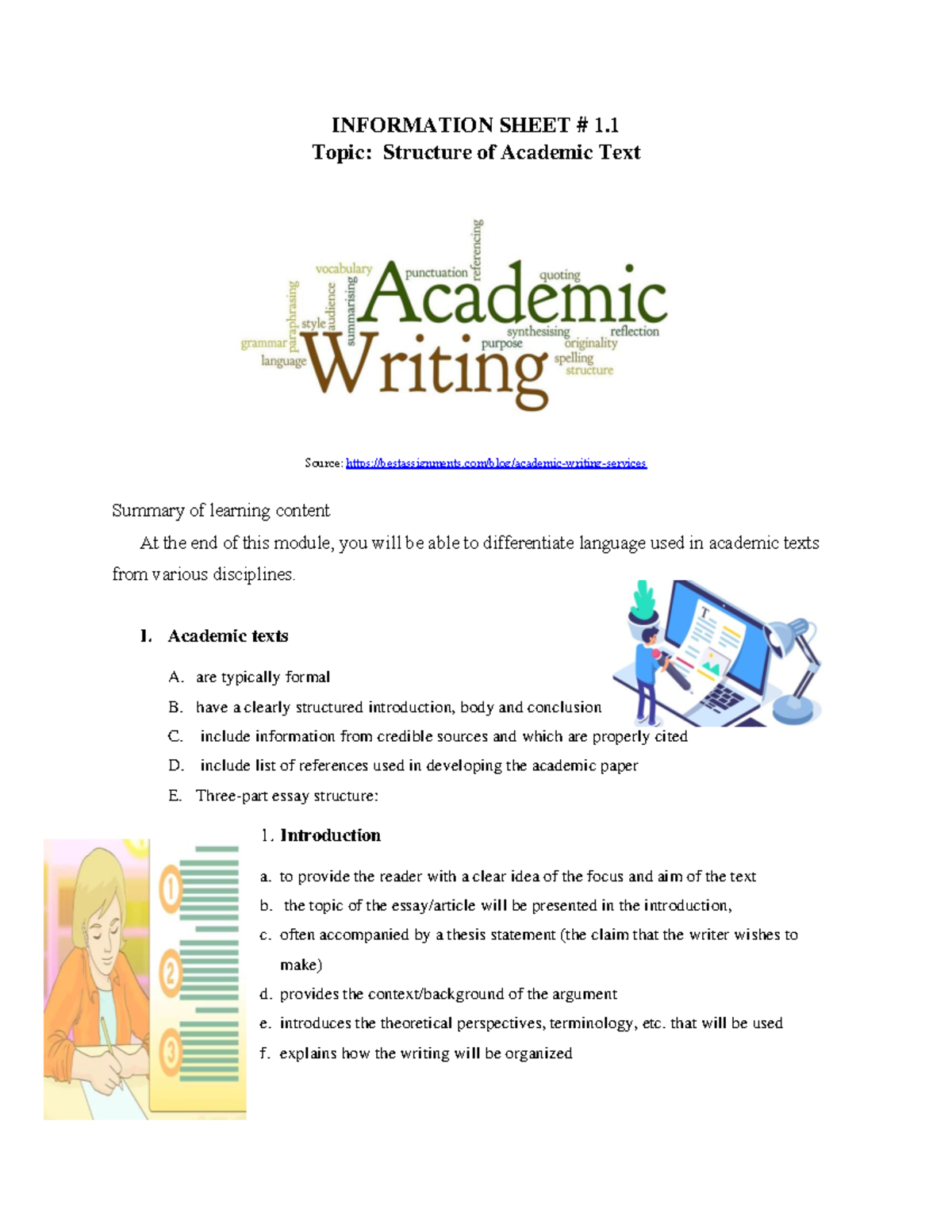 EAPP Information Sheet 1 INFORMATION SHEET 1 Topic Structure Of eapp-information-sheet-1-information-sheet-1-topic-structure-of