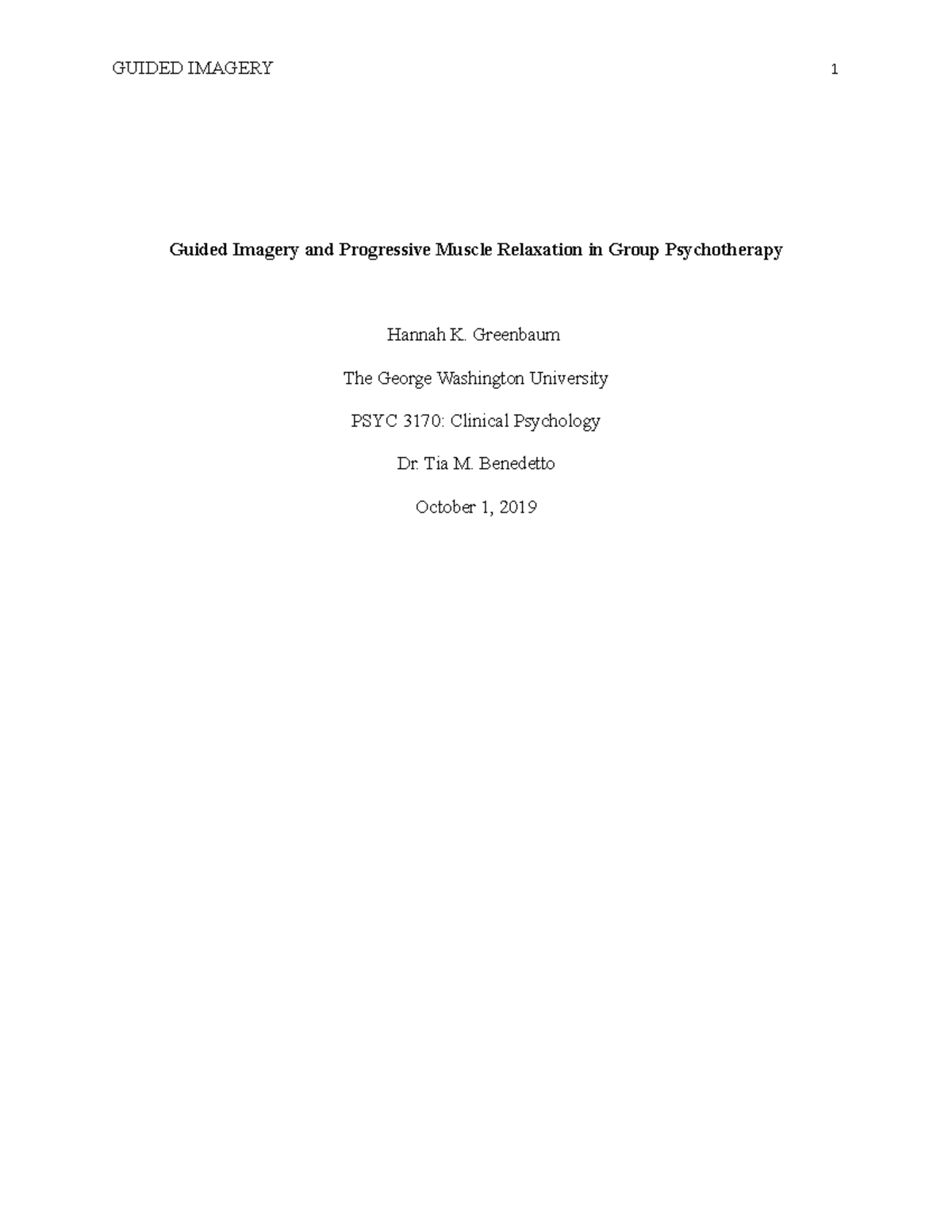 APA sample paper 7th ed - Guided Imagery and Progressive Muscle ...