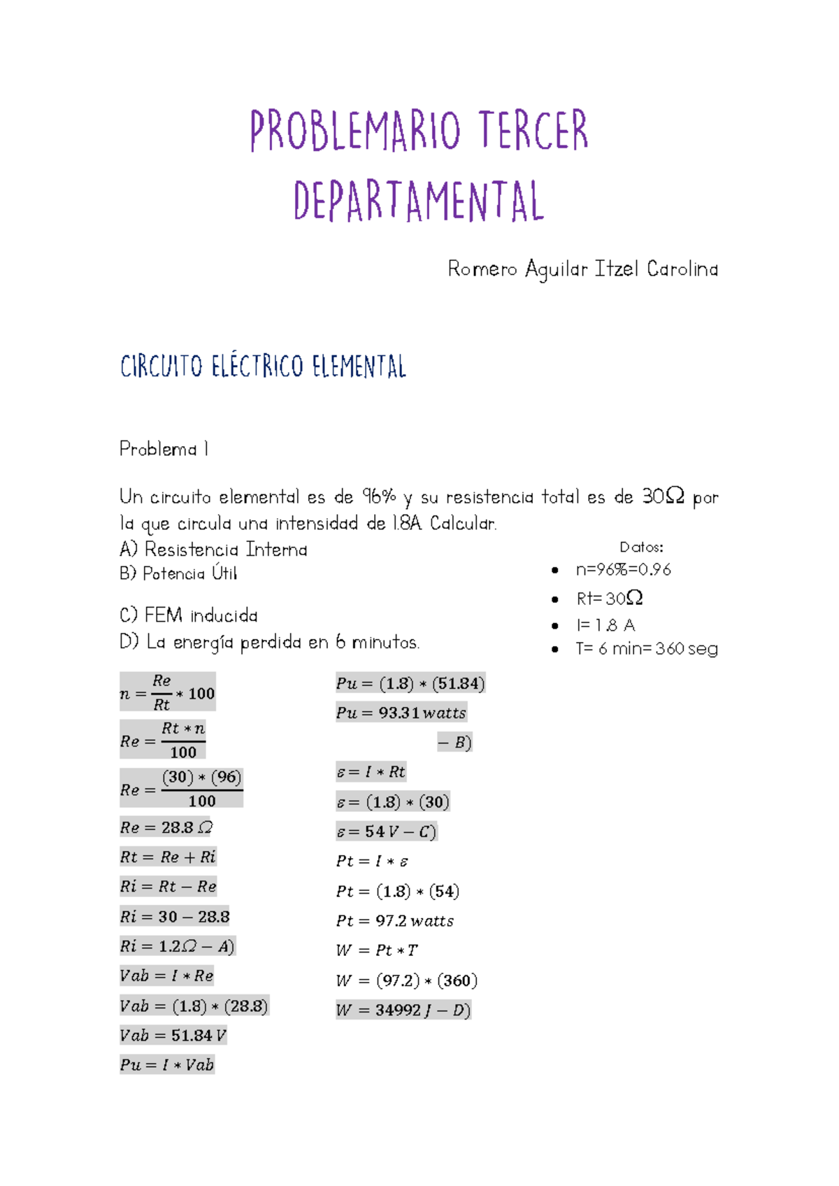 Problemario Fisica 3- Romero Aguilar Itzel Carolina - Romero Aguilar ...