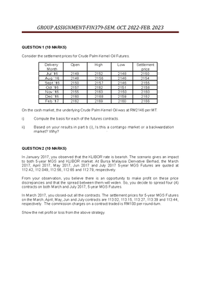 FUTURES FORMULA - Ruala Lumpur Composite Index Future (FRL1) Index ...