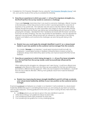 D253 - Task 2 - Passed - D253 - TASK 2: Becoming an Effective Values ...