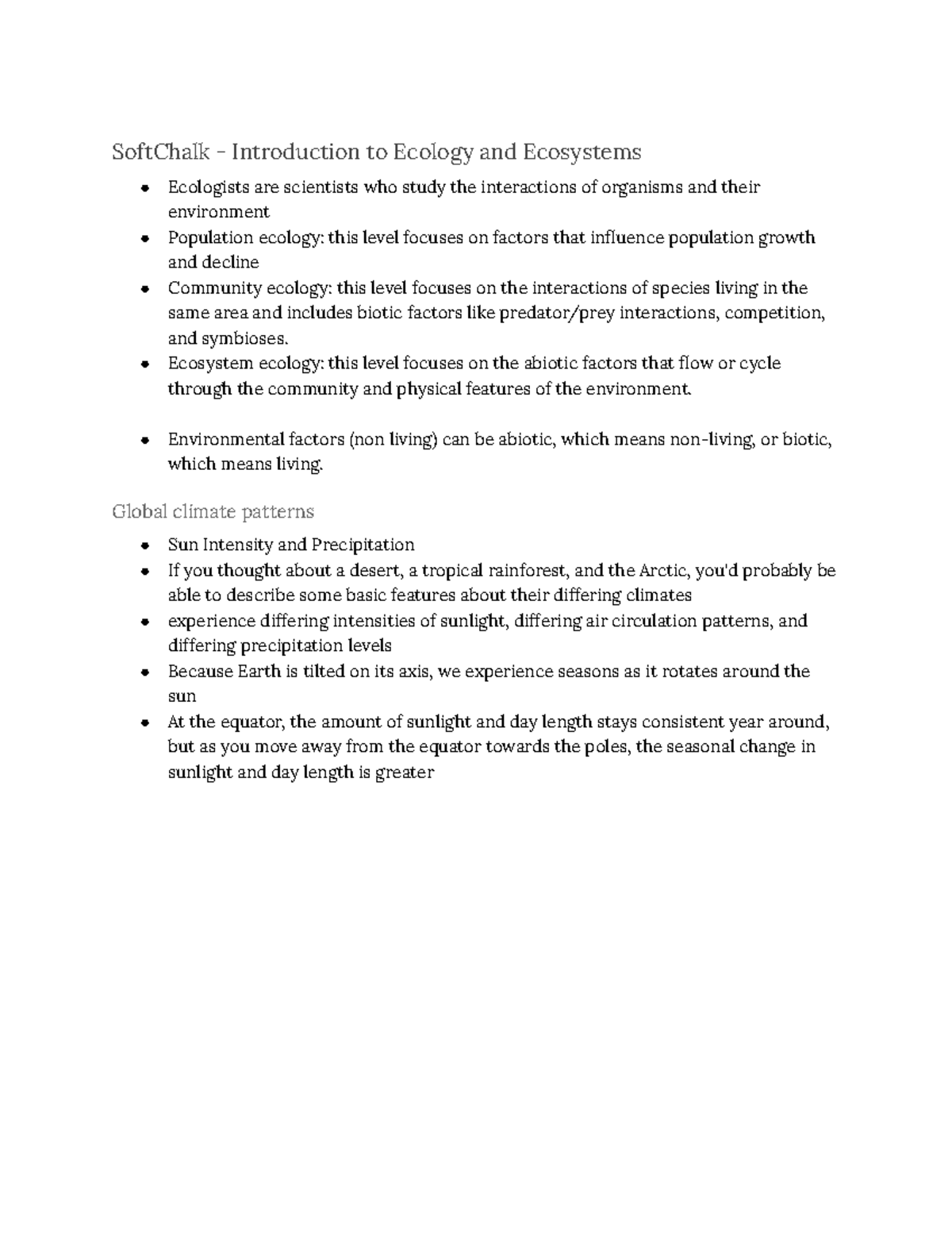 Week 1.2 - Introduction to Ecology - SoftChalk - Introduction to ...