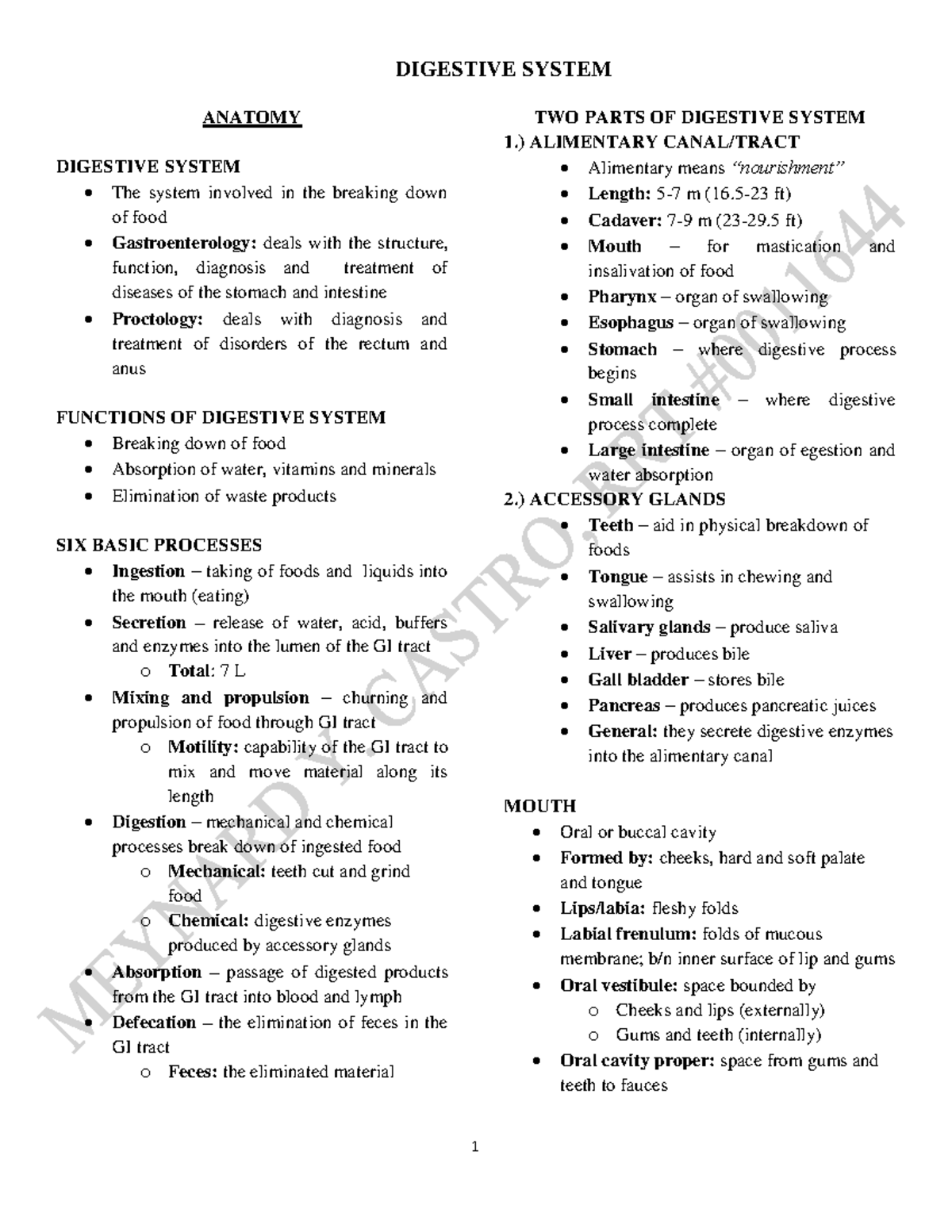 Digestive System ( Anatomy) - ANATOMY DIGESTIVE SYSTEM The system ...