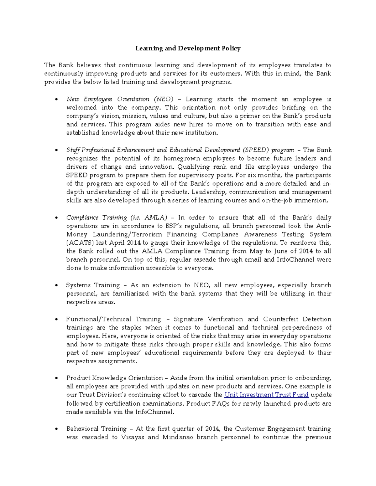 10. Learning and Development Policy 6f511d29-aac1-456f-9ec4-7cd95220 ...